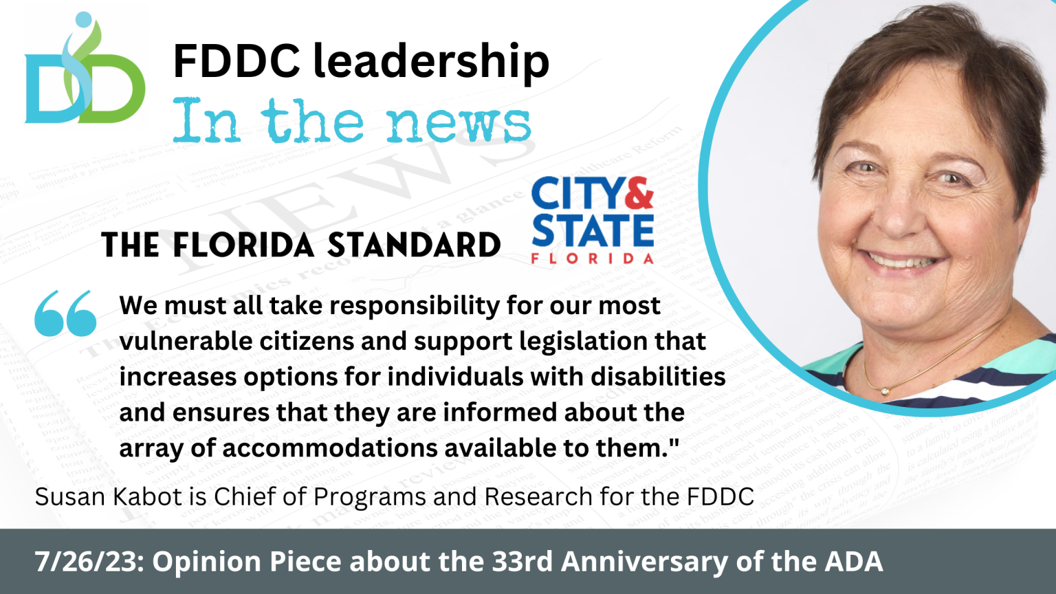 Let’s Celebrate the ADA – But There Is Still More Work to Do - FDDC