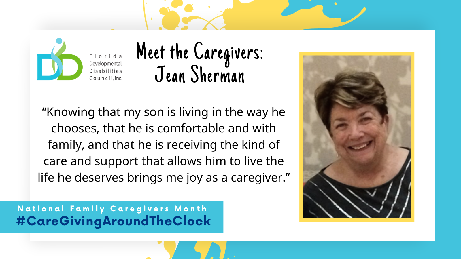 FDDC Caregiver Spotlight: Jean Sherman "Caring Around the Clock" - FDDC